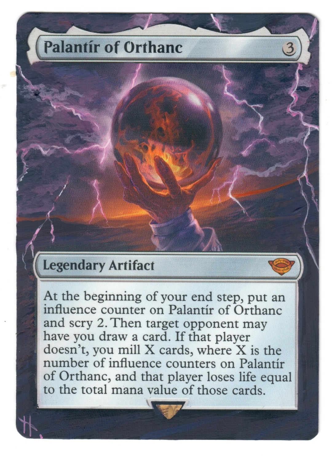 Palantir of Orthanc Altered Full Art MTG Magic Borderless LOTR - Etsy