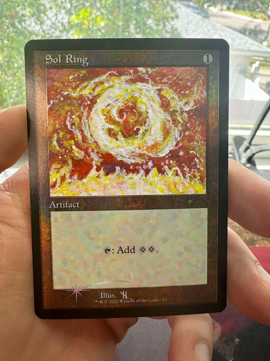 Sol Ring Foil Altered Full Art MTG Love Your LGS Hand Painted Revised ...