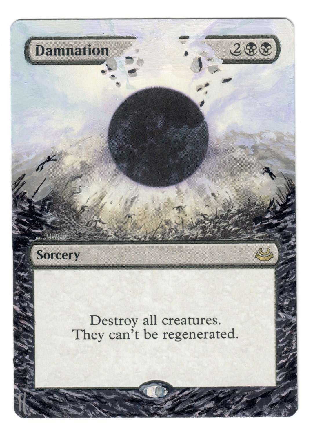 Damnation Altered Full Art MTG Magic Commander Wrath Unique Painted 1 ...