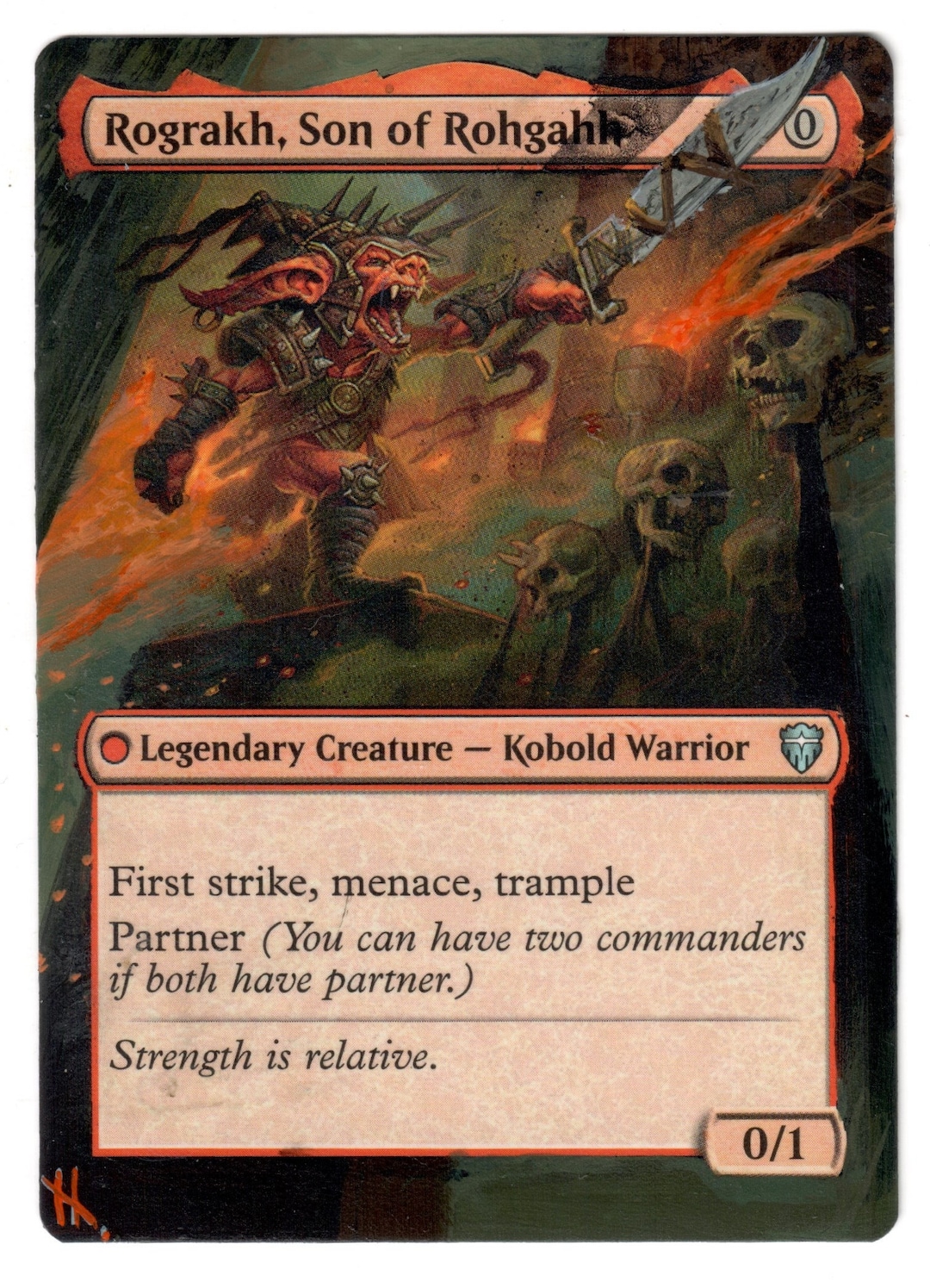 Rograkh Son of Rohgahkh Altered Art MTG Magic Cedh Painted Borderless ...
