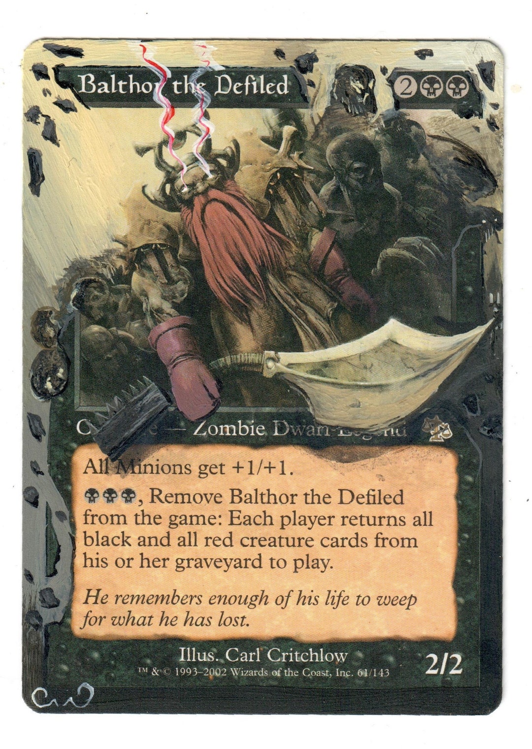 Balthor the Defiled Altered Full Art MTG Magic Commander Old School ...