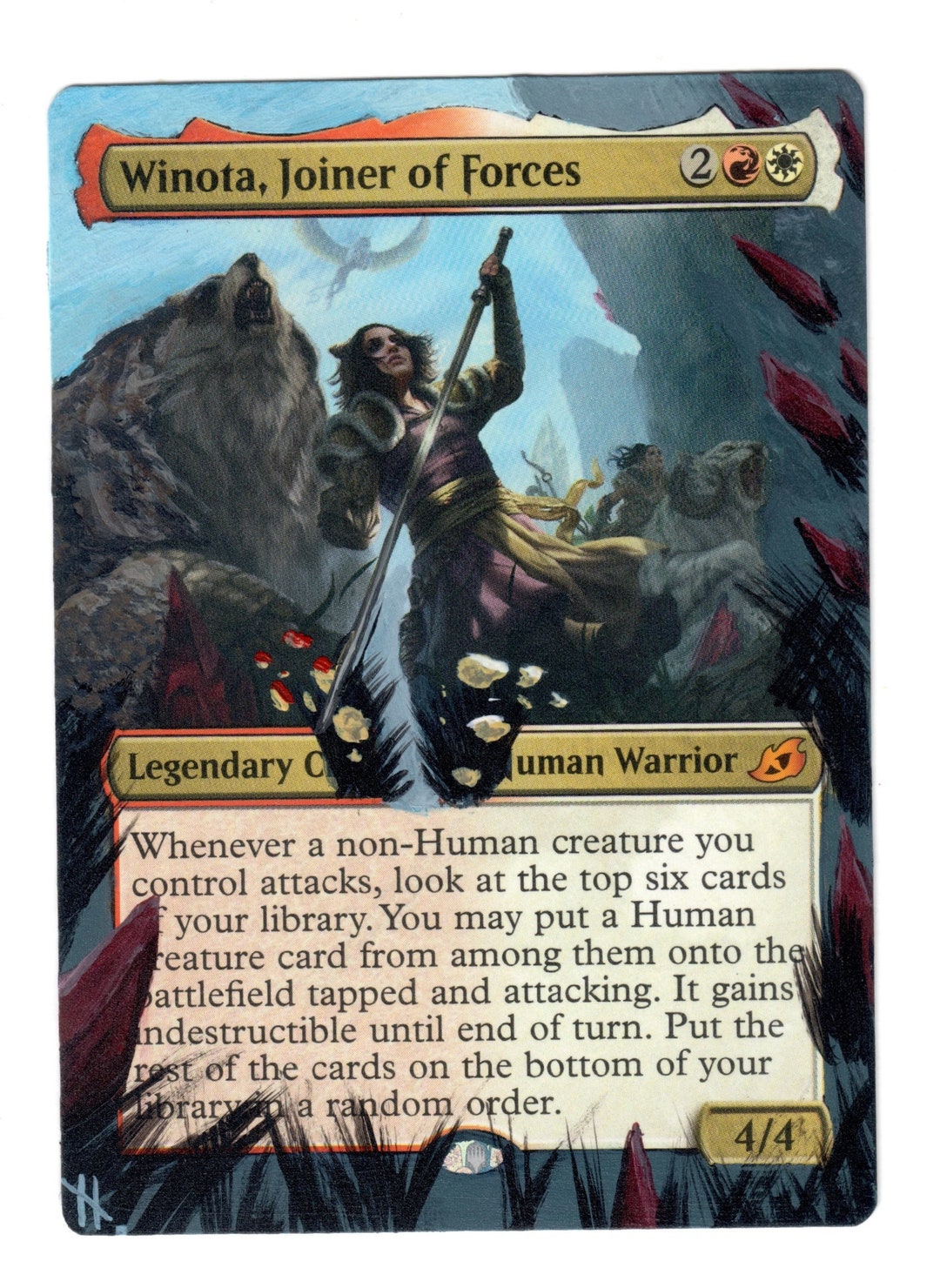 Winota Joiner of Forces Full Altered Art MTG Magic Cedh Commander Boros ...