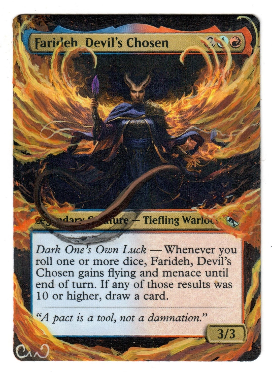 Farideh Devils Chosen Full Altered Art MTG Magic EDH Commander ...