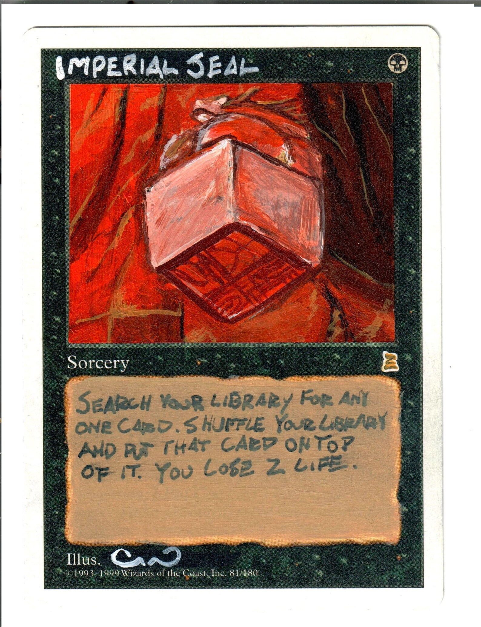 Imperial Seal Proxy Altered Art MTG Magic Commander EDH Painted Gift Pimp Birthday Present - Etsy