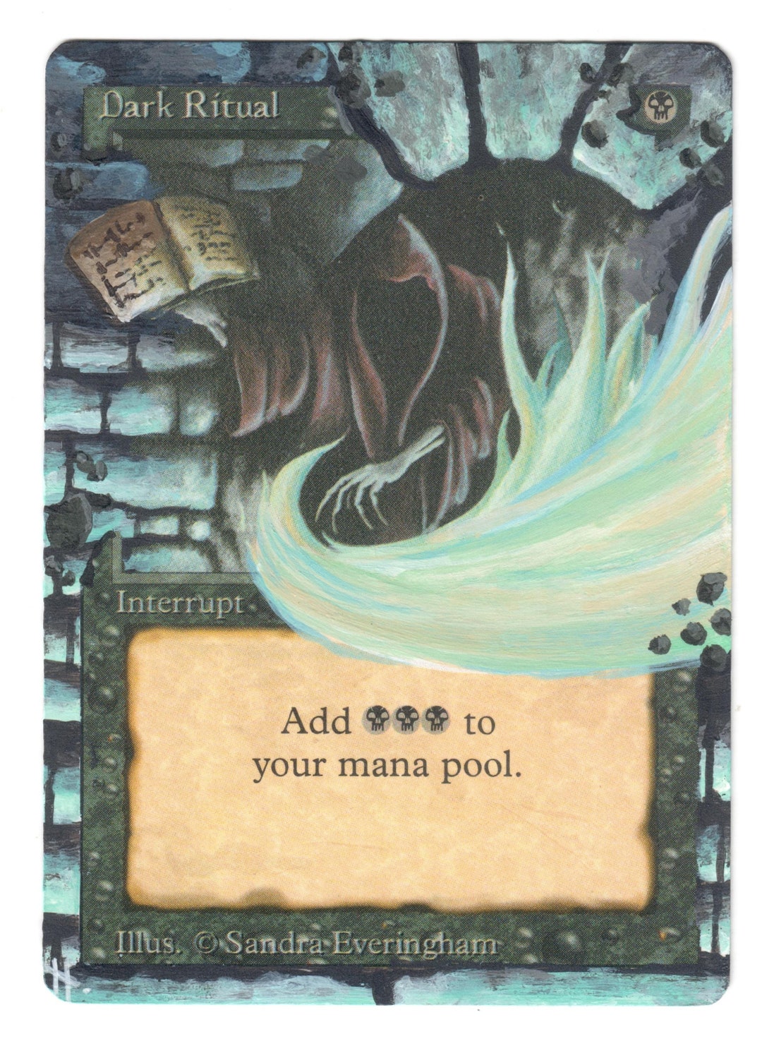 Dark Ritual Revised Altered Full Art MTG Magic Commander EDH Painted ...