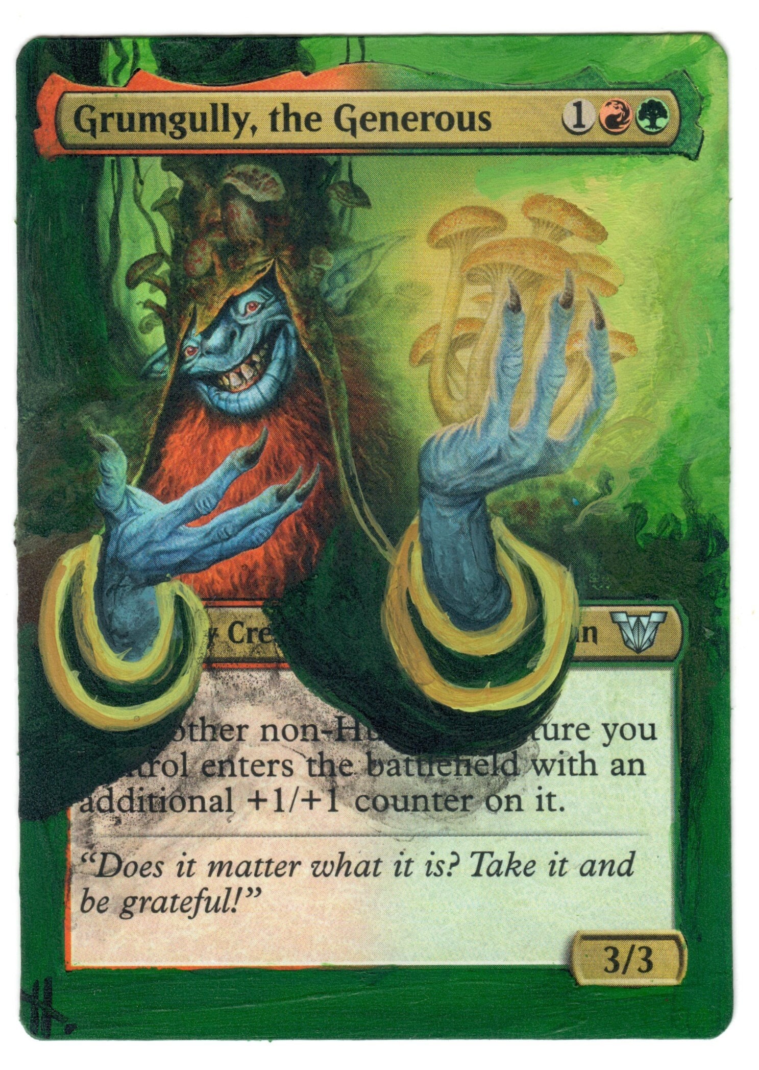 Grumgully the Generous Altered Full Art MTG Magic Commander EDH Gruul ...