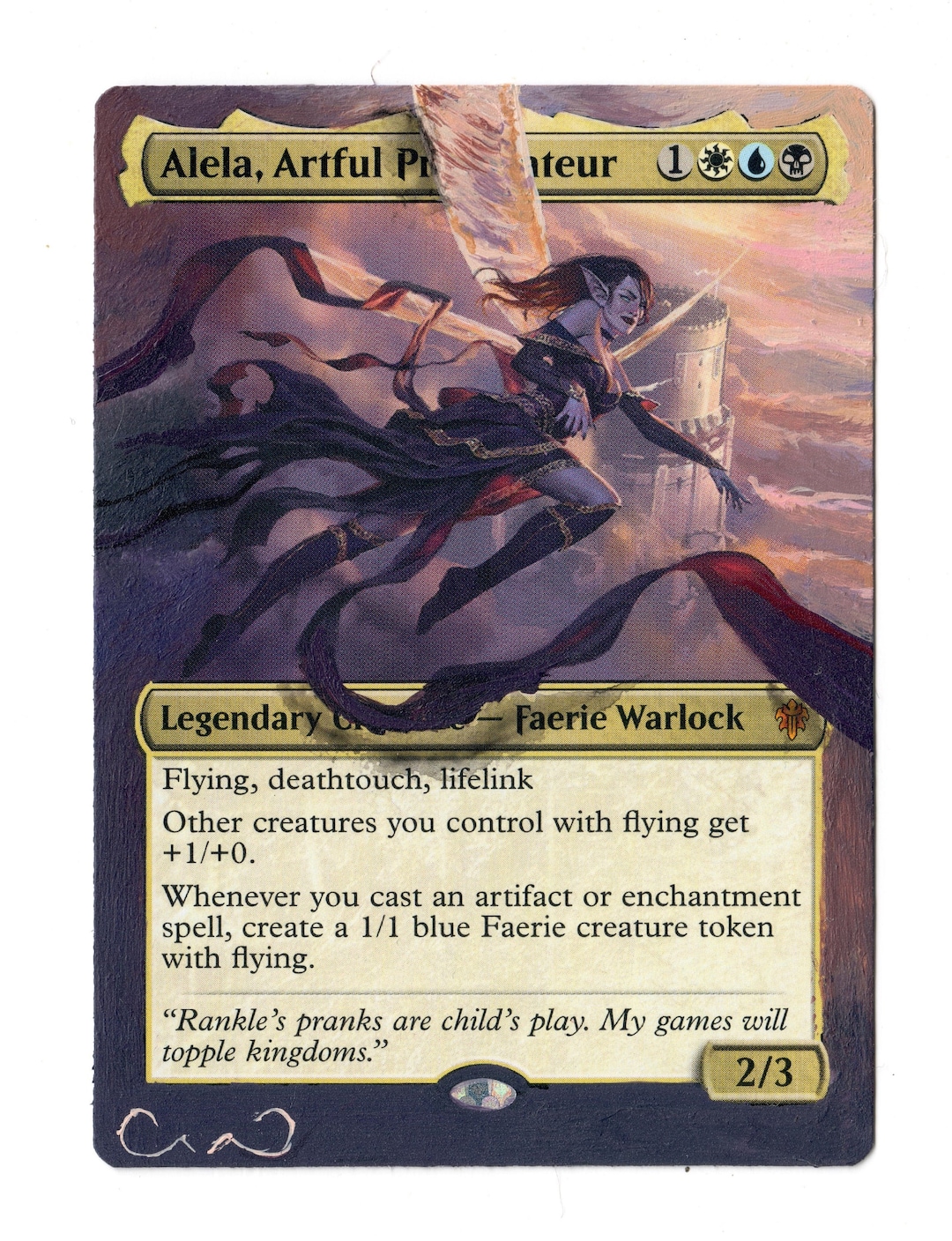 Alela Artful Provocateur Altered Full Art Painted MTG Magic Commander ...