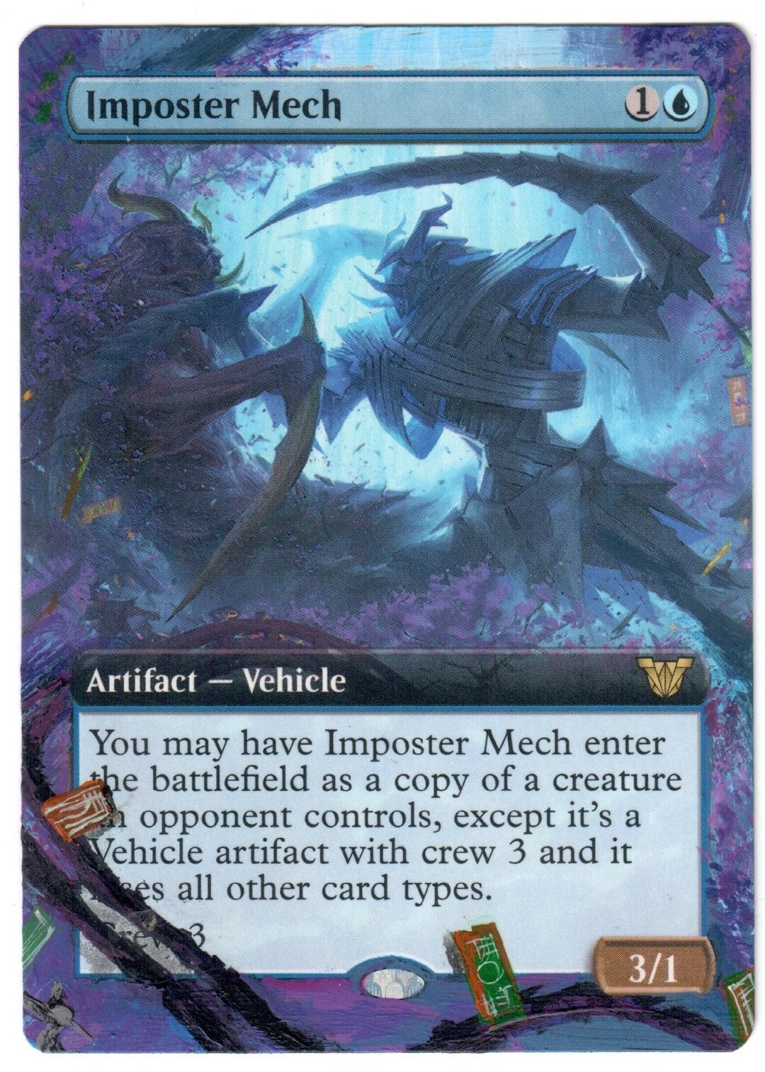 Imposter Mech Full Altered Art MTG Magic EDH Artifact Vehicle Commander ...