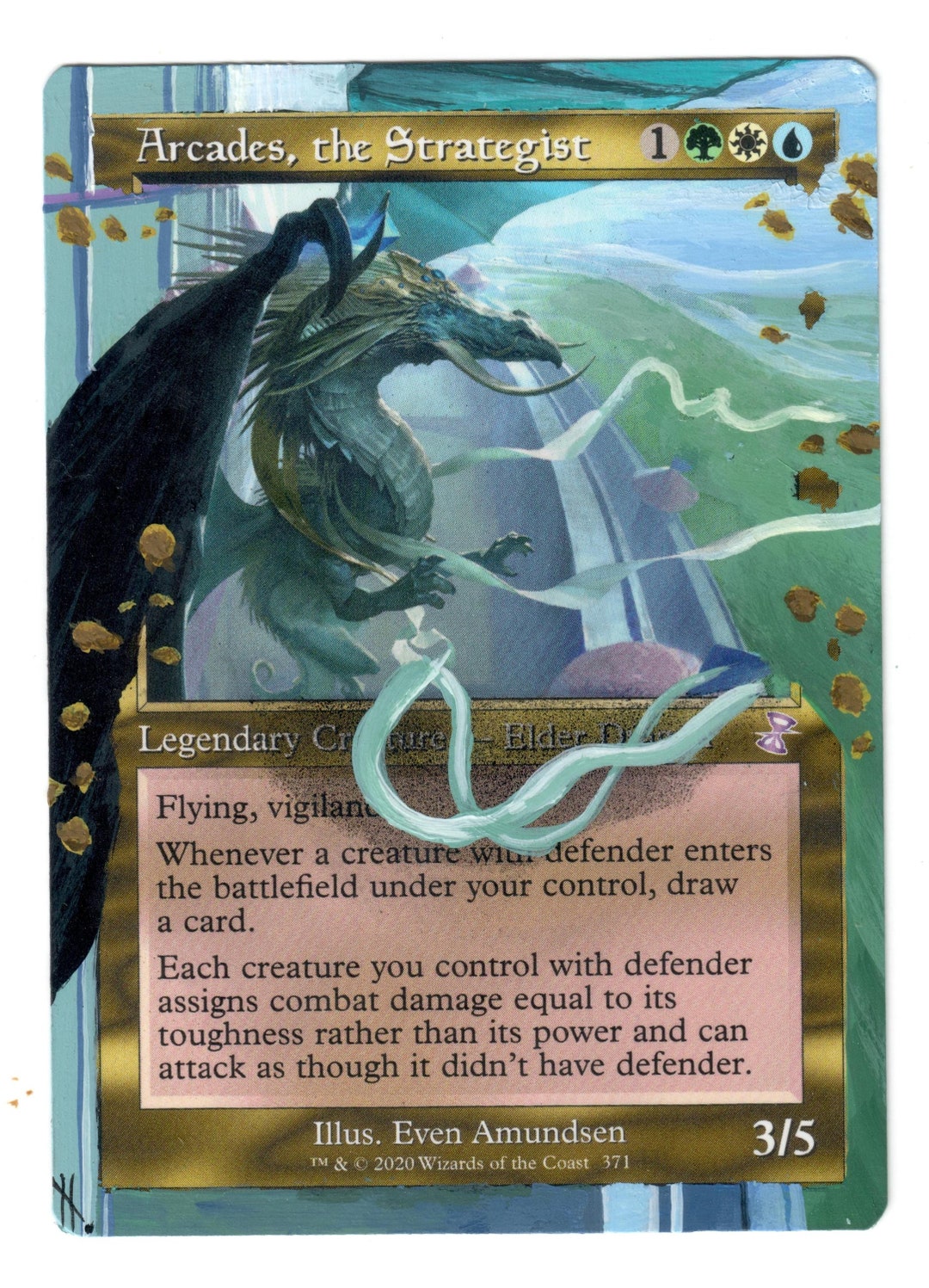 Arcades the Strategist Altered Full Art MTG Magic Elder Dragon Walls ...