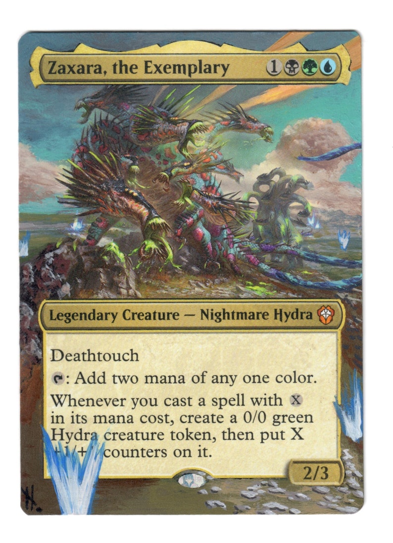 Zaxara the Exemplary Altered Art MTG Commander Hydra Deathtouch X Spell ...