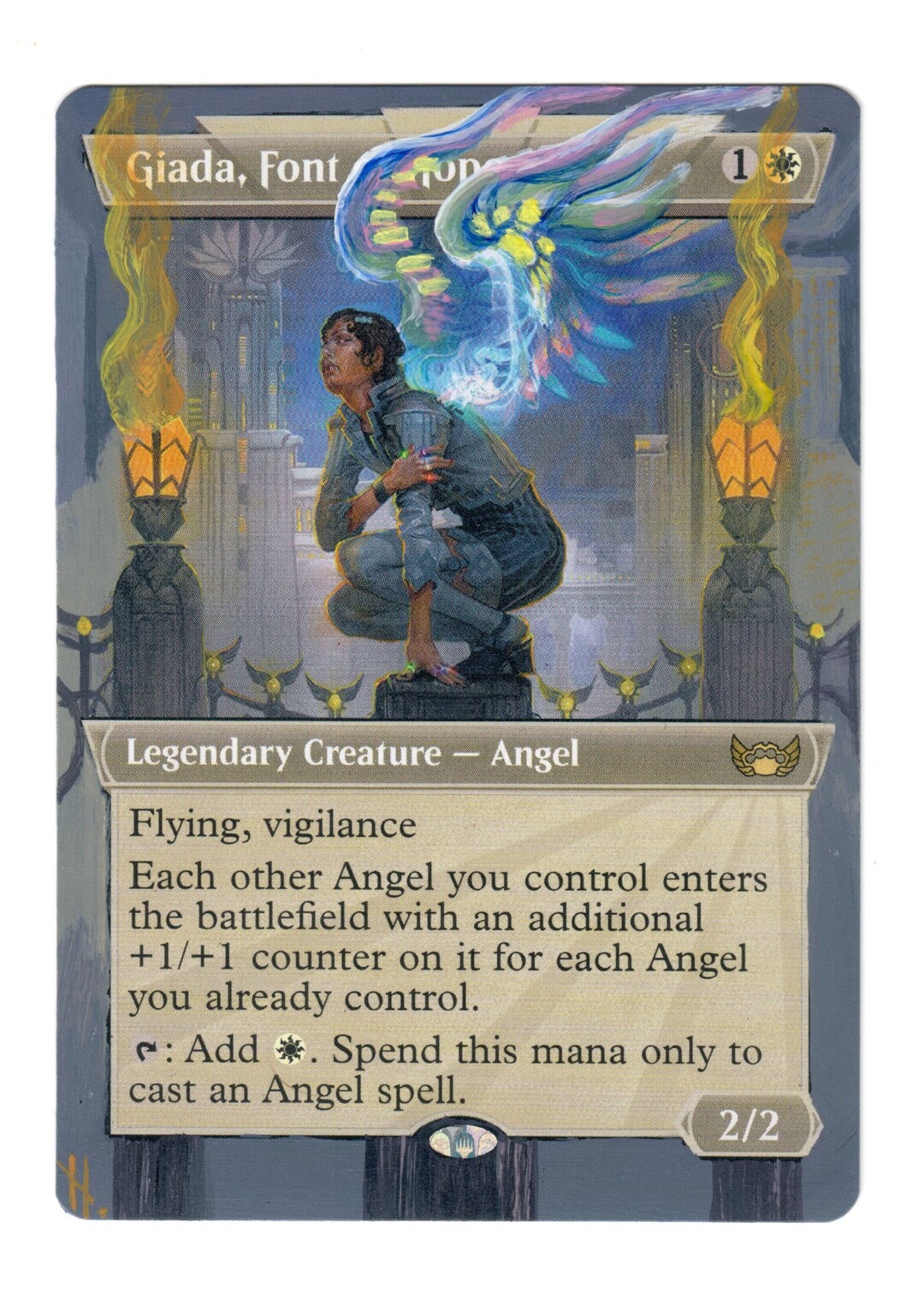 Giada Font of Hope Altered Full Art MTG Magic Borderless EDH Angel Tribal White - Etsy