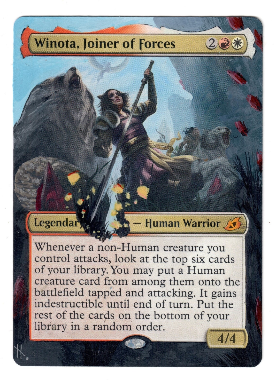 Winota Joiner of Forces Full Altered Art MTG Magic Cedh Commander Boros ...