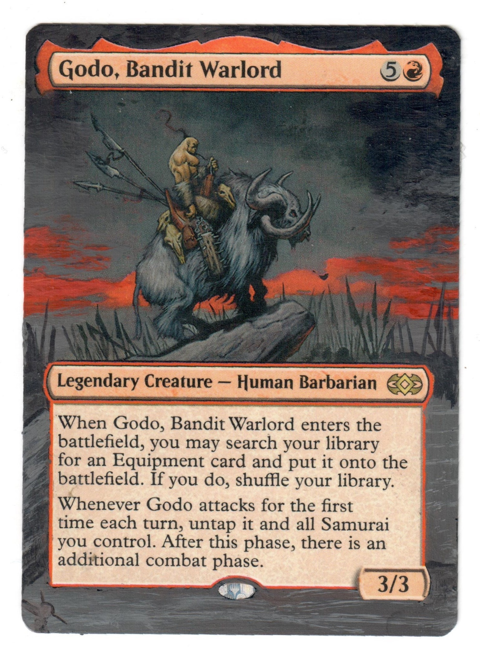 Godo Bandit Warlord Altered Full Art MTG Magic Commander Cedh Equipment ...