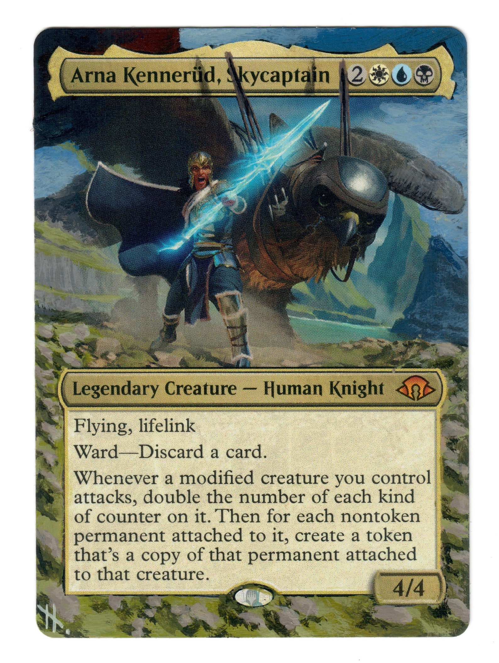 Arna Kennerud Skycaptain Altered Art MTG Borderless MH3 Extended Good ...