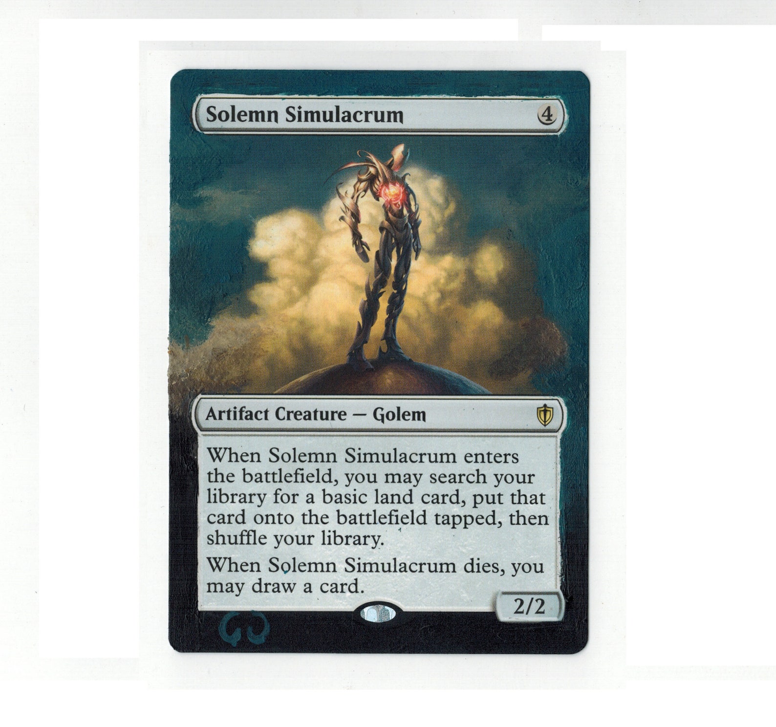 Solemn Simulacrum Altered Full Art Painted Day MTG Magic Commander EDH ...