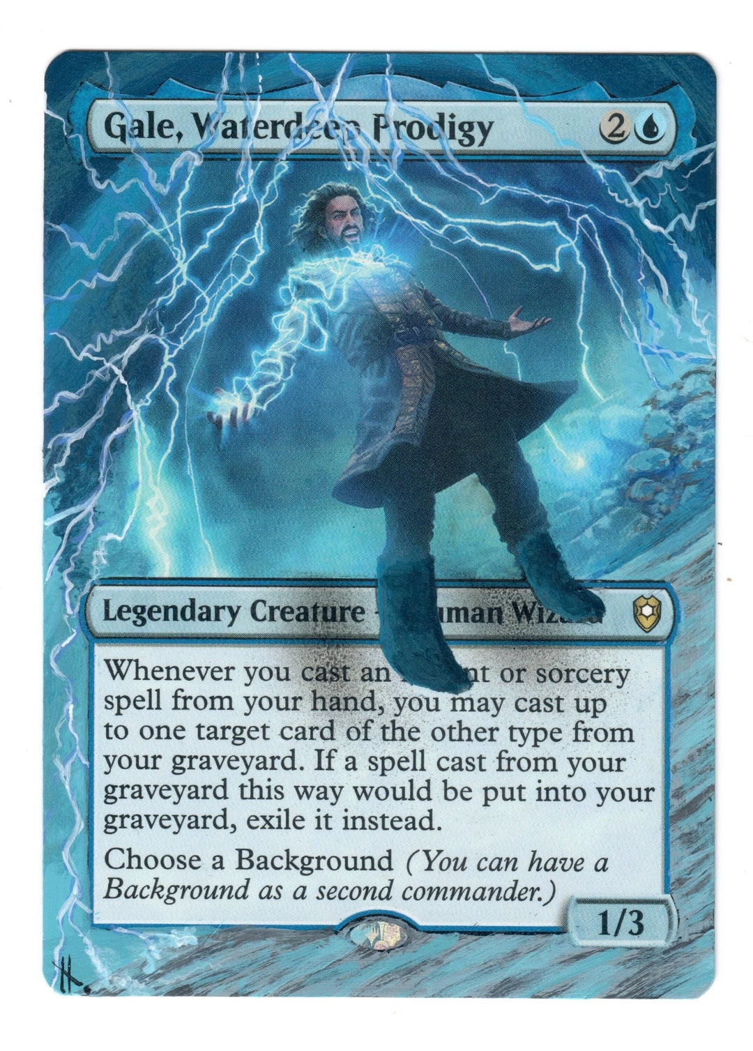 Gale Waterdeep Prodigy Altered Full Art MTG Legendary Wizard Borderless ...