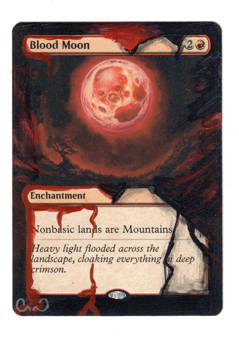 Blood Moon Altered Full Art MTG Magic Commander EDH Double | Etsy