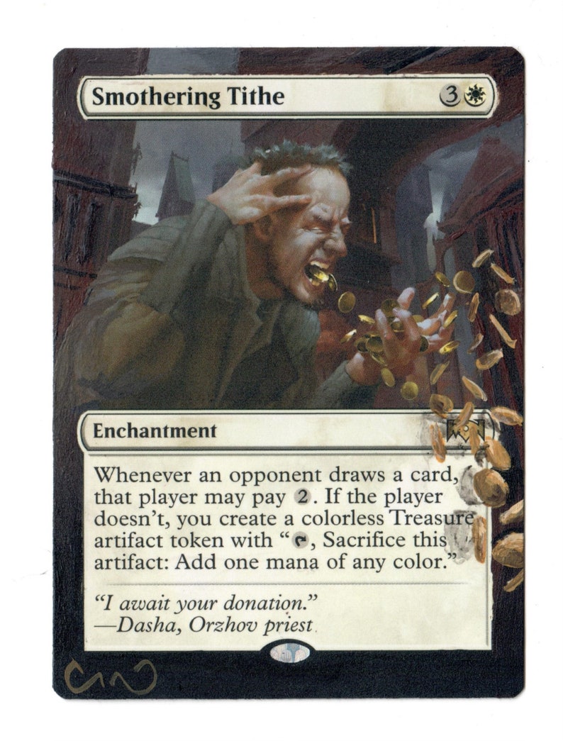 Smothering Tithe Altered Full Art MTG Magic Commander 2020 EDH Staple ...