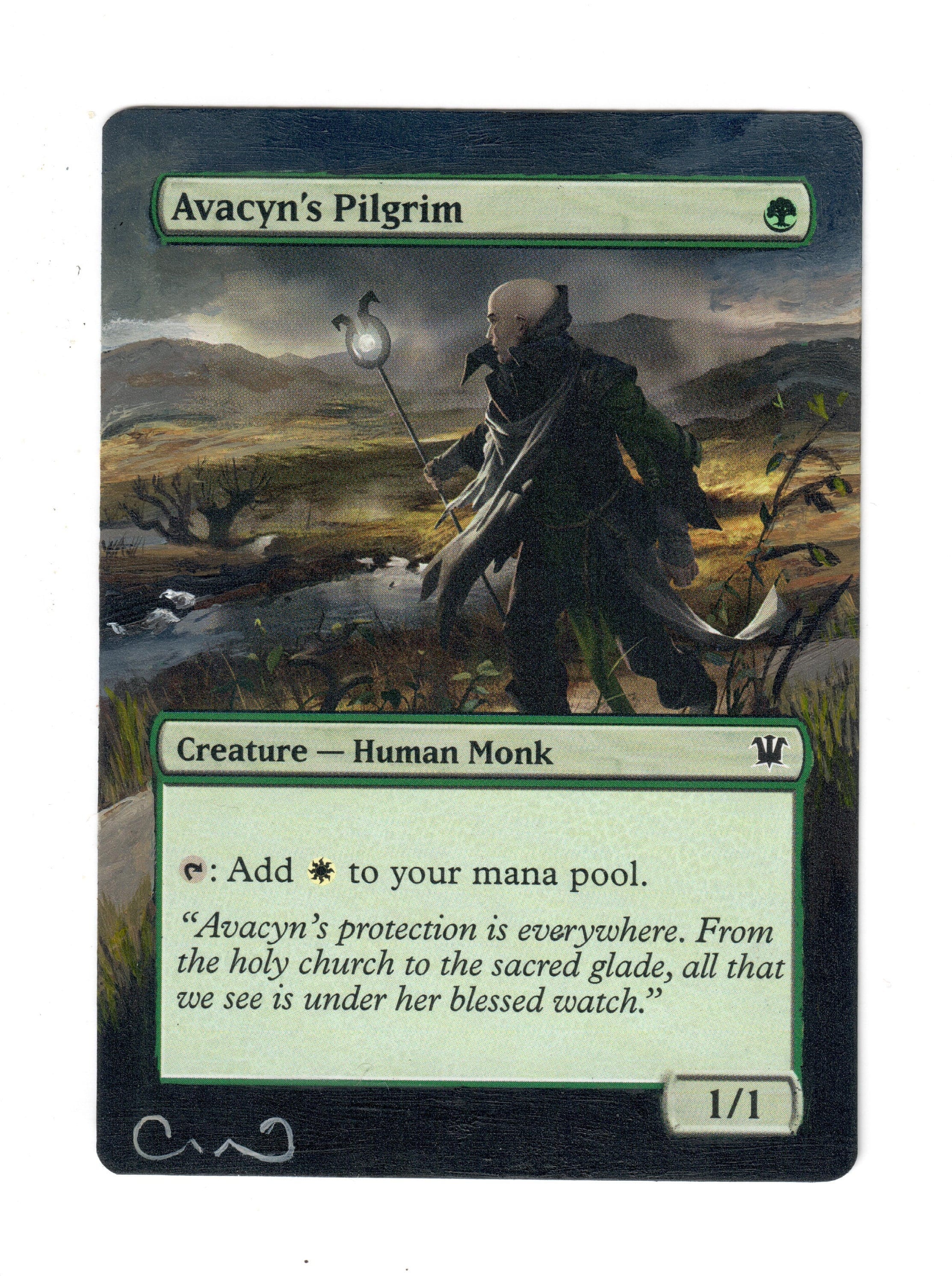 Avacyn's Pilgrim Altered Full Art MTG Magic Commander Cedh Mana Dork ...