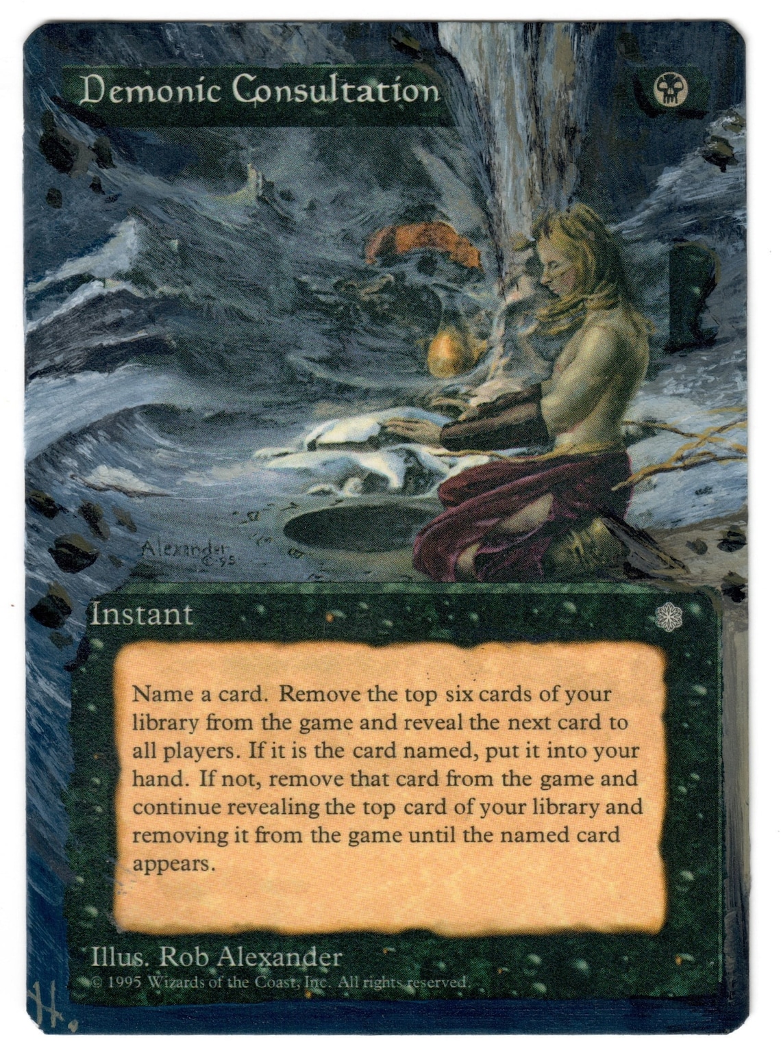 Demonic Consultation Full Altered Art MTG Magic Cedh Commander Birthday ...