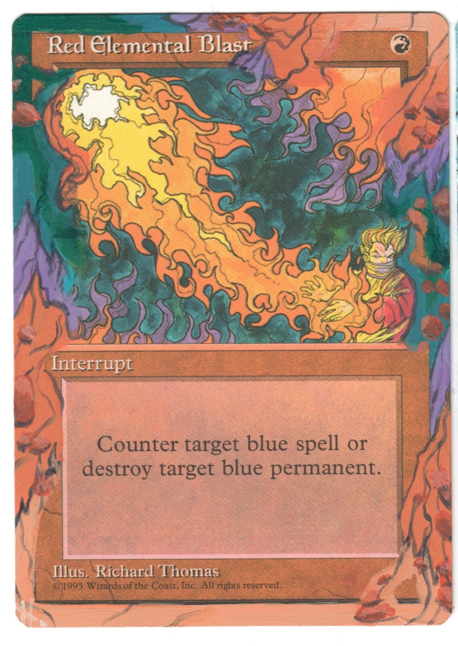 Red Elemental Blast Altered Full Art MTG Magic Commander Cedh Red ...