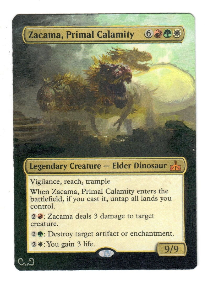 Zacama Primal Calamity Altered Full Art MTG Magic Commander EDH Painted ...
