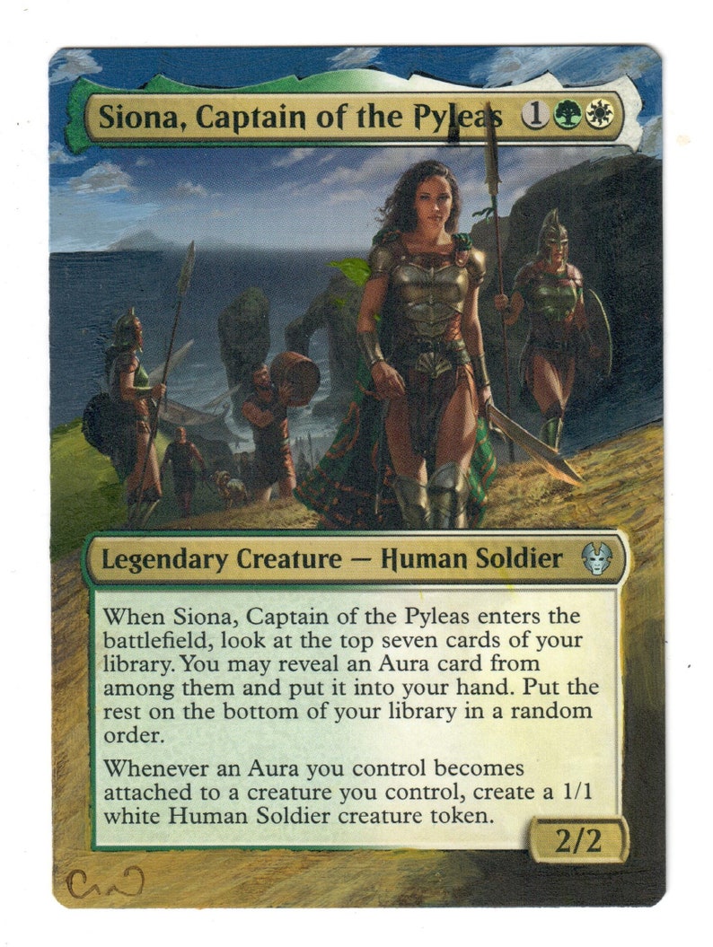 Siona Captain of the Pyleas Altered Full Art MTG Magic Commander 2020 ...