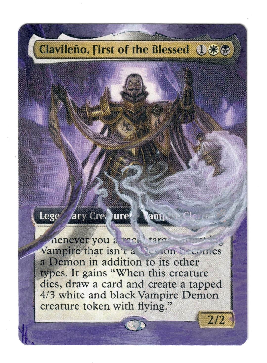 Clavileno First of the Blessed Altered Full Art MTG Vampire Cleric ...