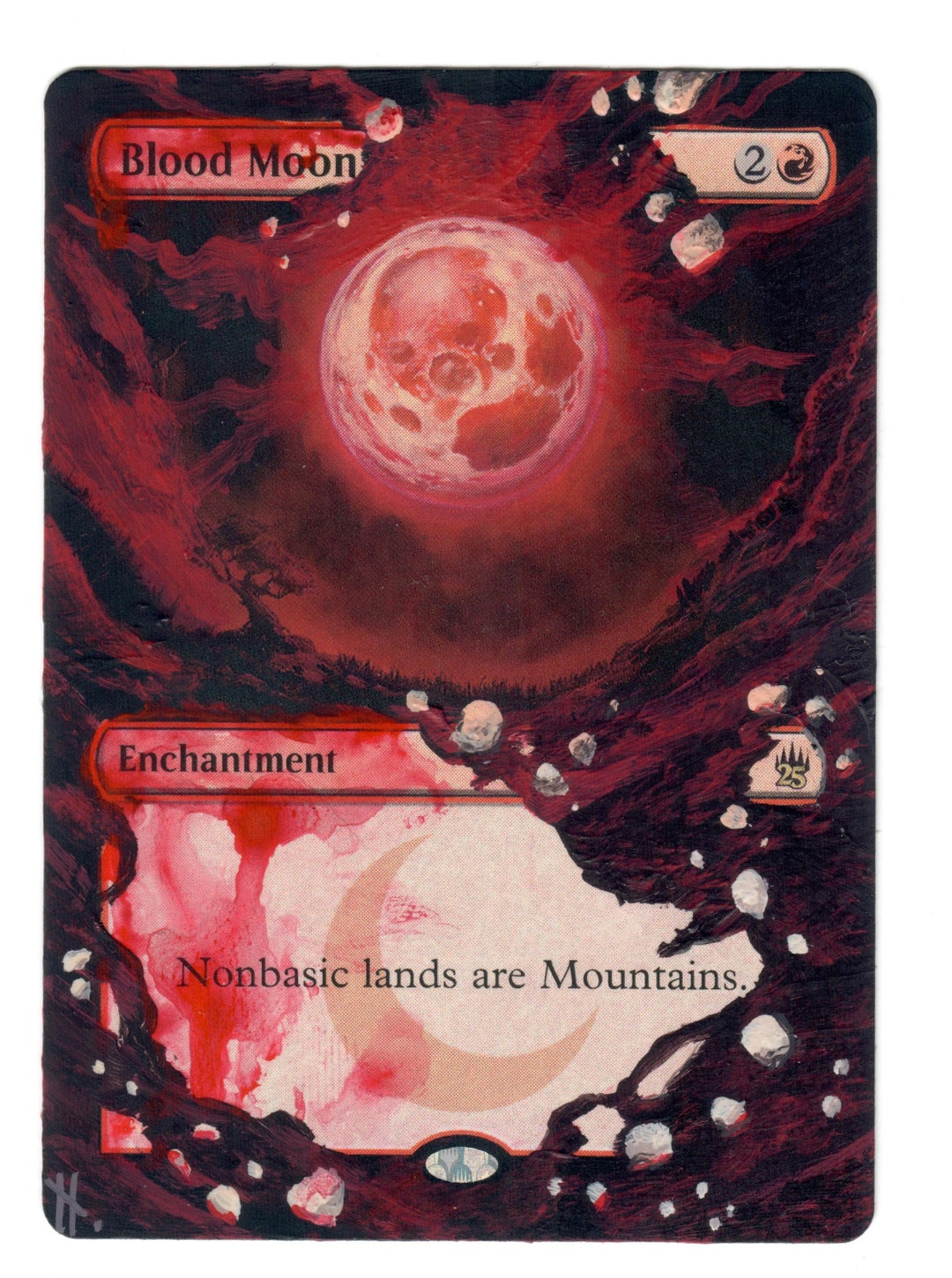 Blood Moon Altered Full Art MTG Magic Commander EDH Double Masters Rare ...