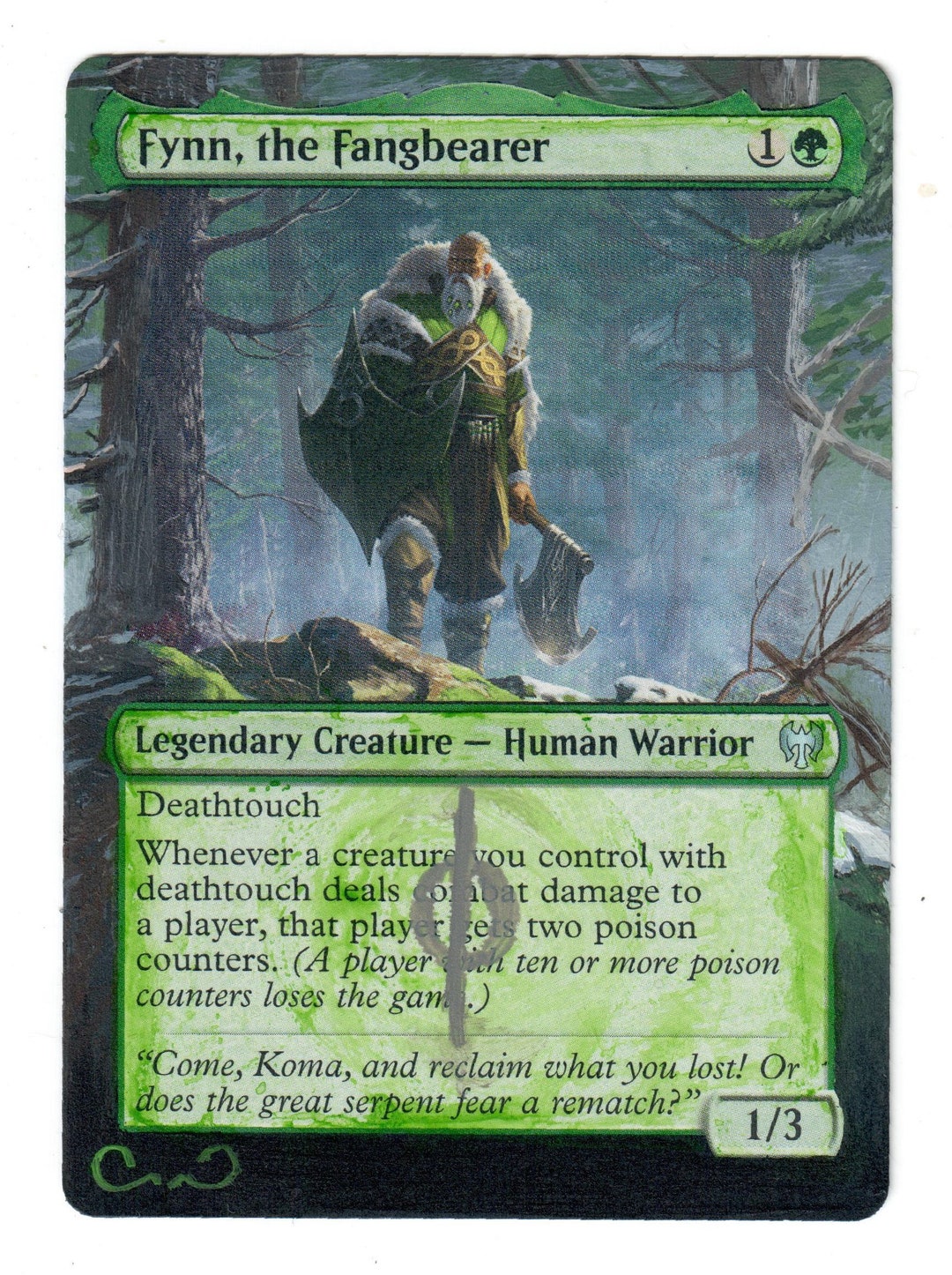 Fynn the Fangbearer Altered Full Art MTG Magic Commander Kaldheim ...