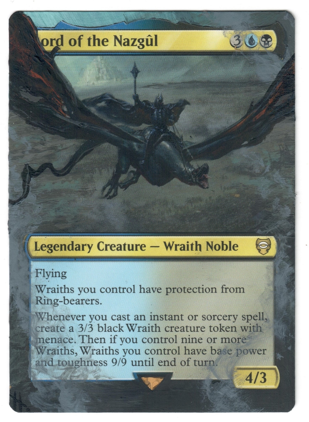 Lord of the Nazgul Altered Art MTG Magic Commander Wraith Lord of the ...