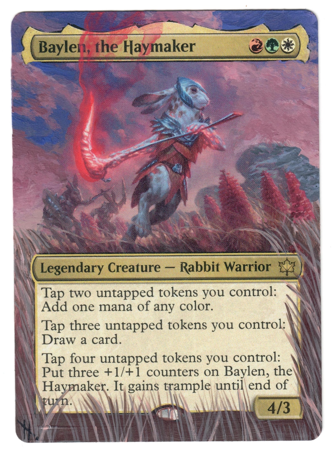 Baylen the Haymaker Altered Full Art EDH Perfect Commander for a Token ...