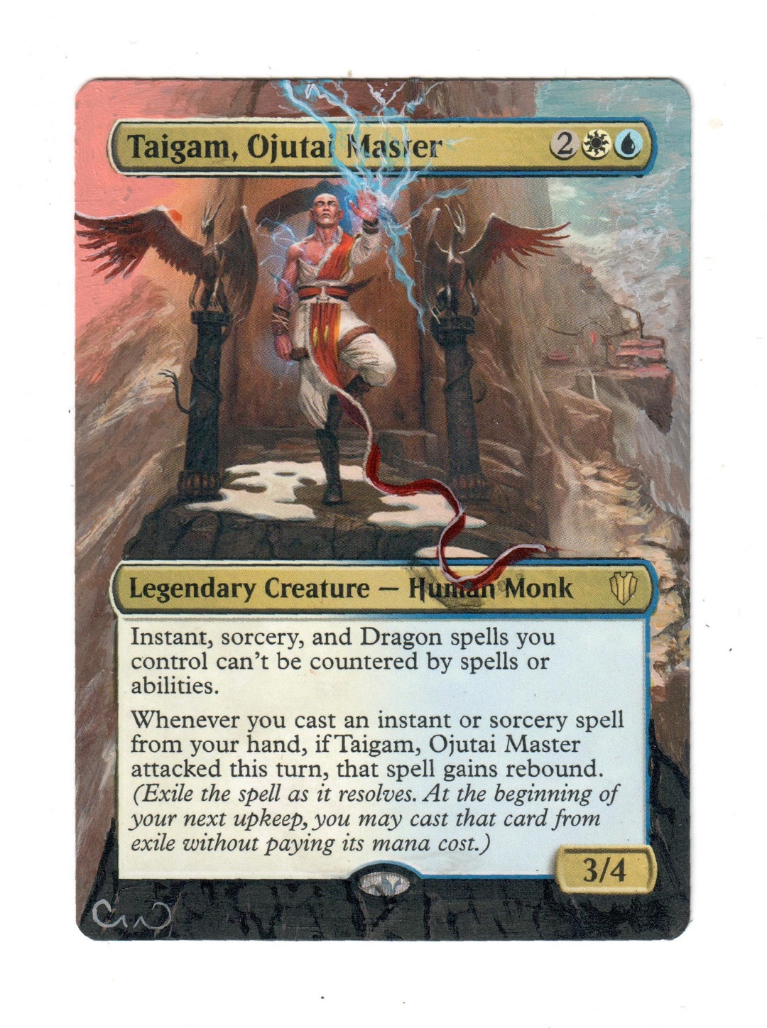 Taigam Ojutai Master Altered Full Art MTG Magic Commander Dragon Azorius Monk - Etsy