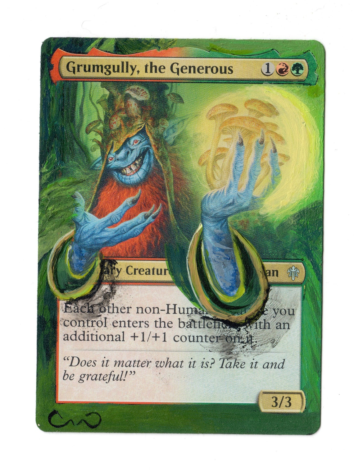 Grumgully the Generous Altered Full Art MTG Magic Commander - Etsy