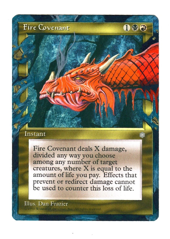 Fire Covenant Altered Full Art MTG Magic Commander EDH Painted | Etsy