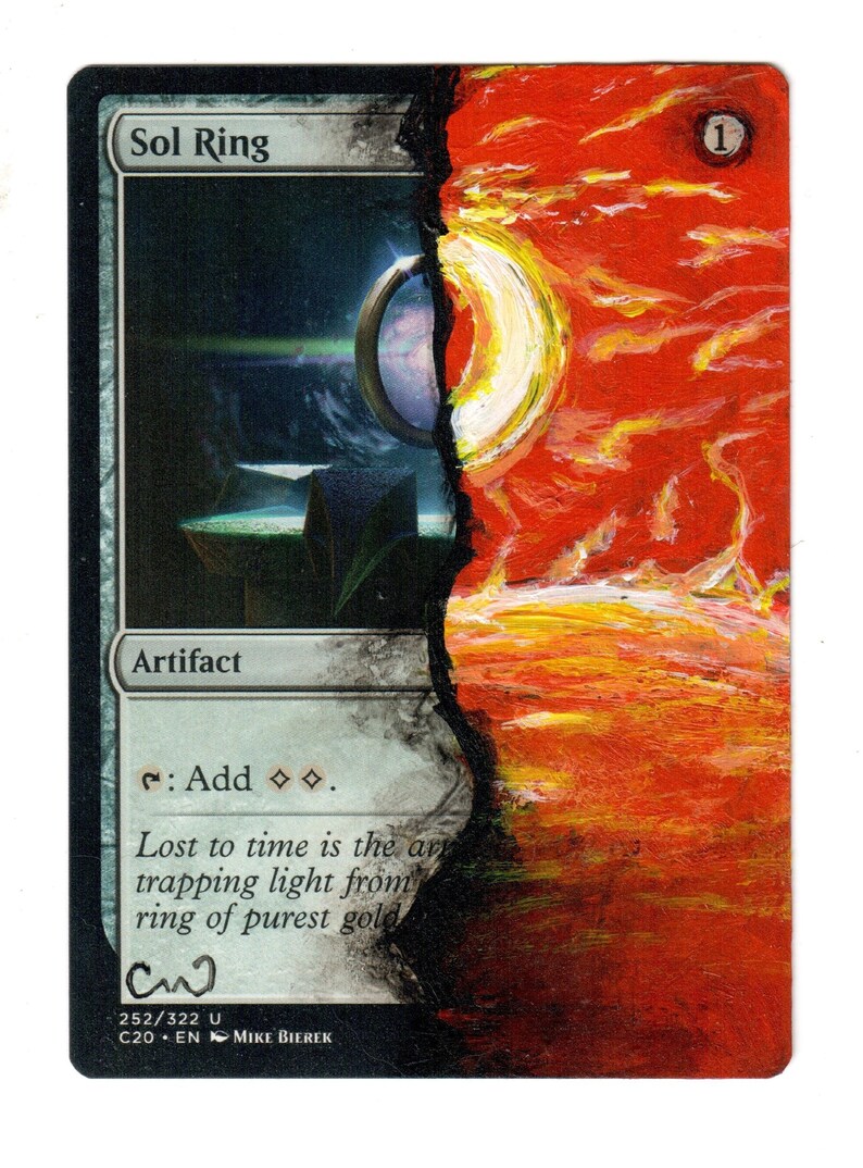 Sol Ring Altered Full Art MTG Magic Commander Deck Nerd Borderless Gift ...
