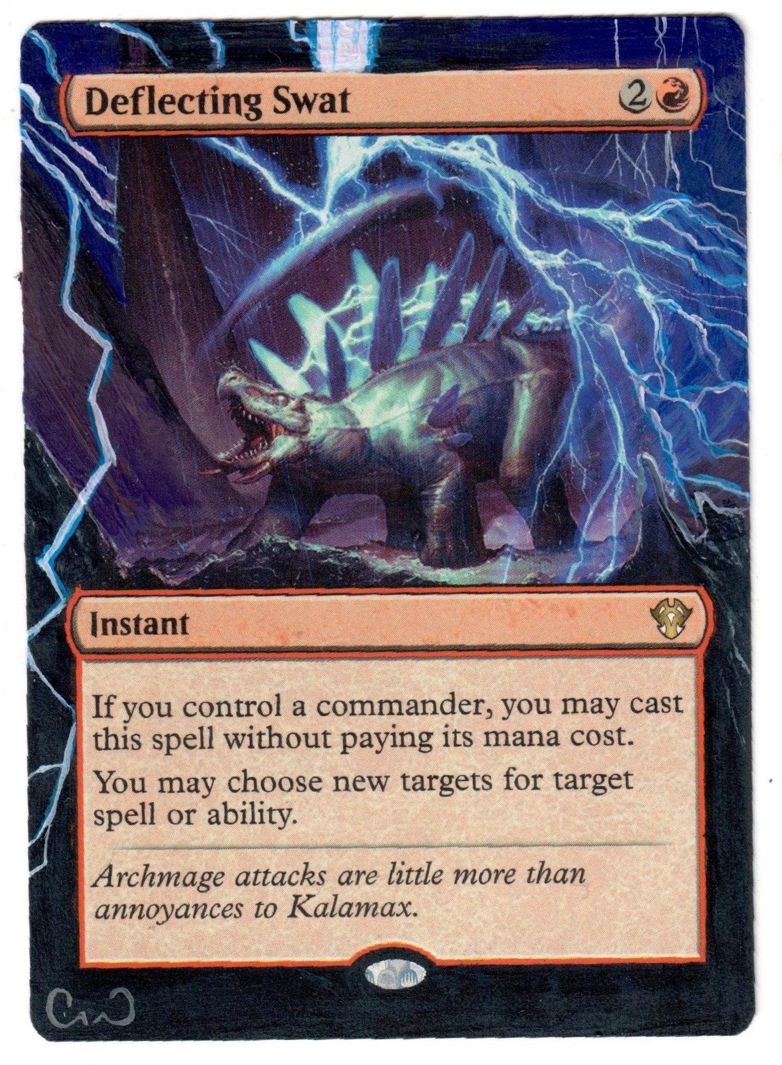 Deflecting Swat alterado arte completo MTG Magic Commander - Etsy España