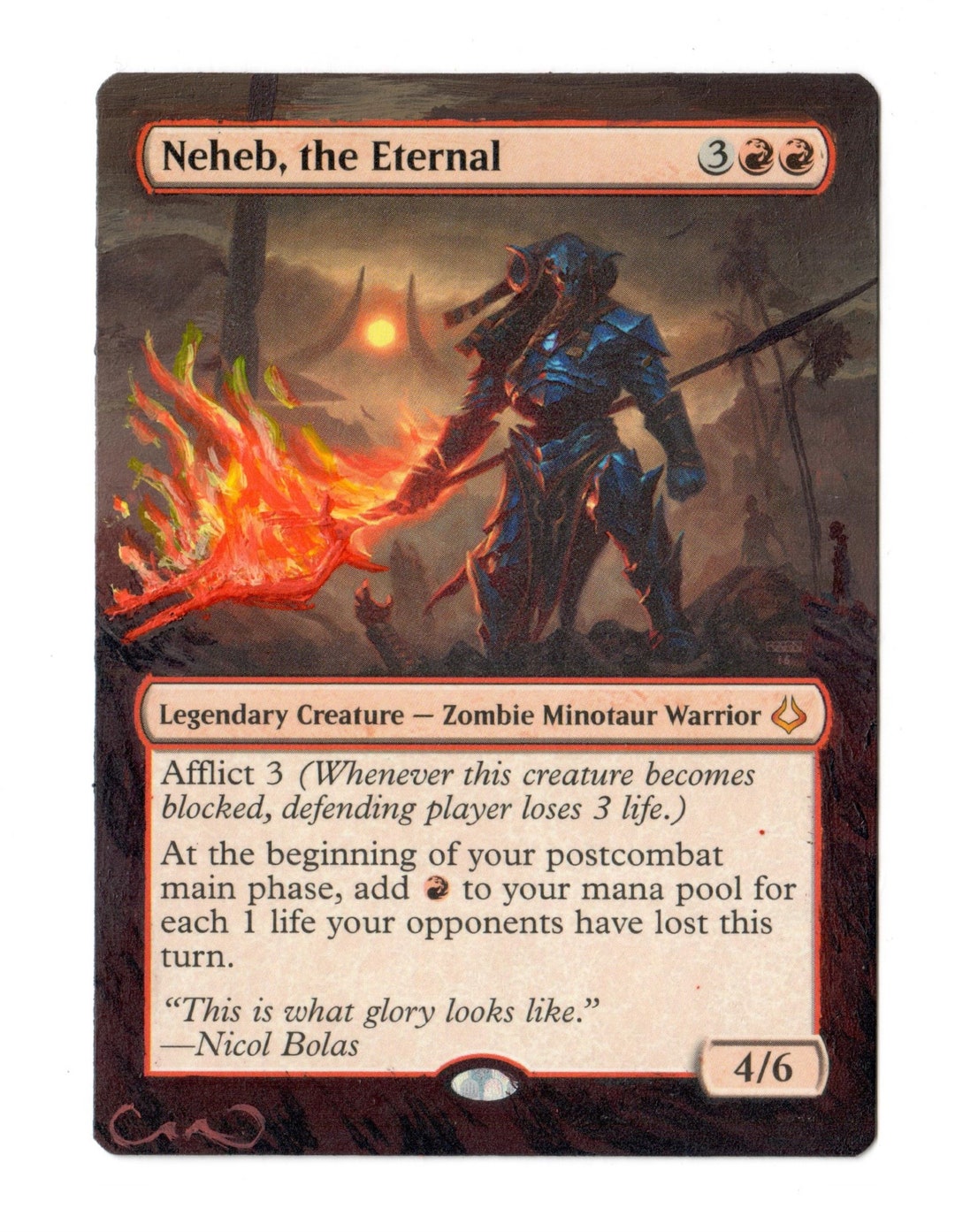 Neheb the Eternal Altered Full Art MTG Magic Commander EDH Painted ...