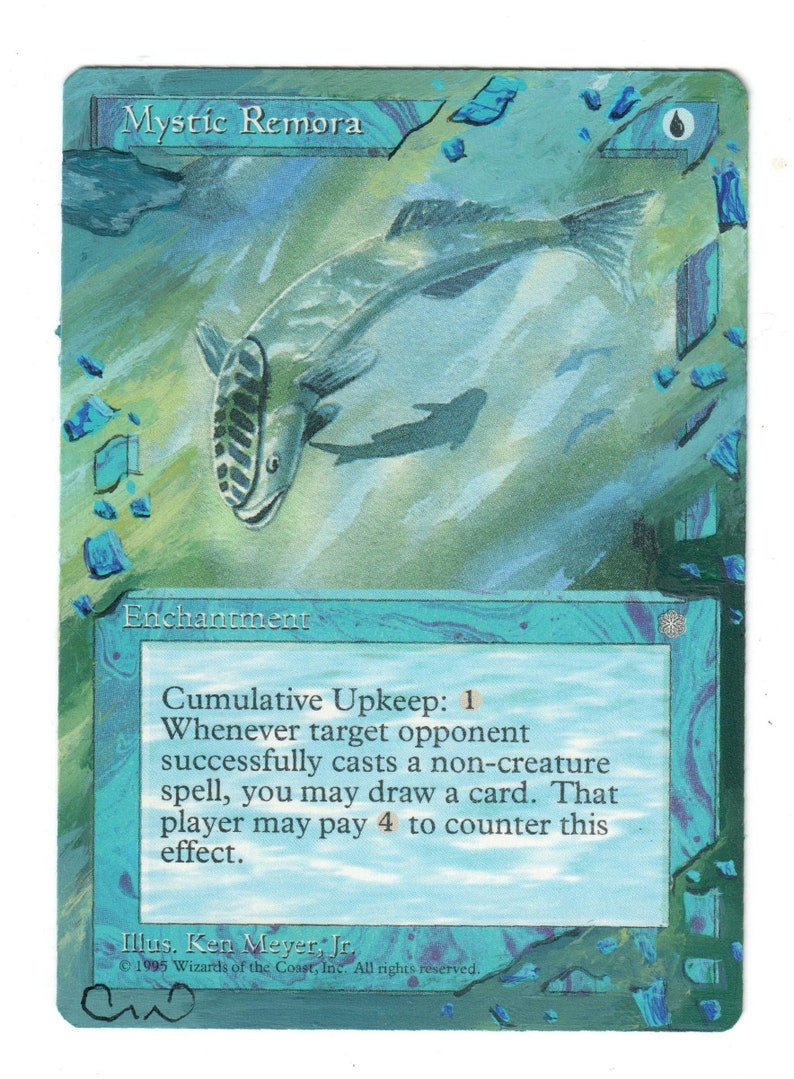 Mystic Remora Altered Full Art MTG Magic Commander Cedh Enchantment ...