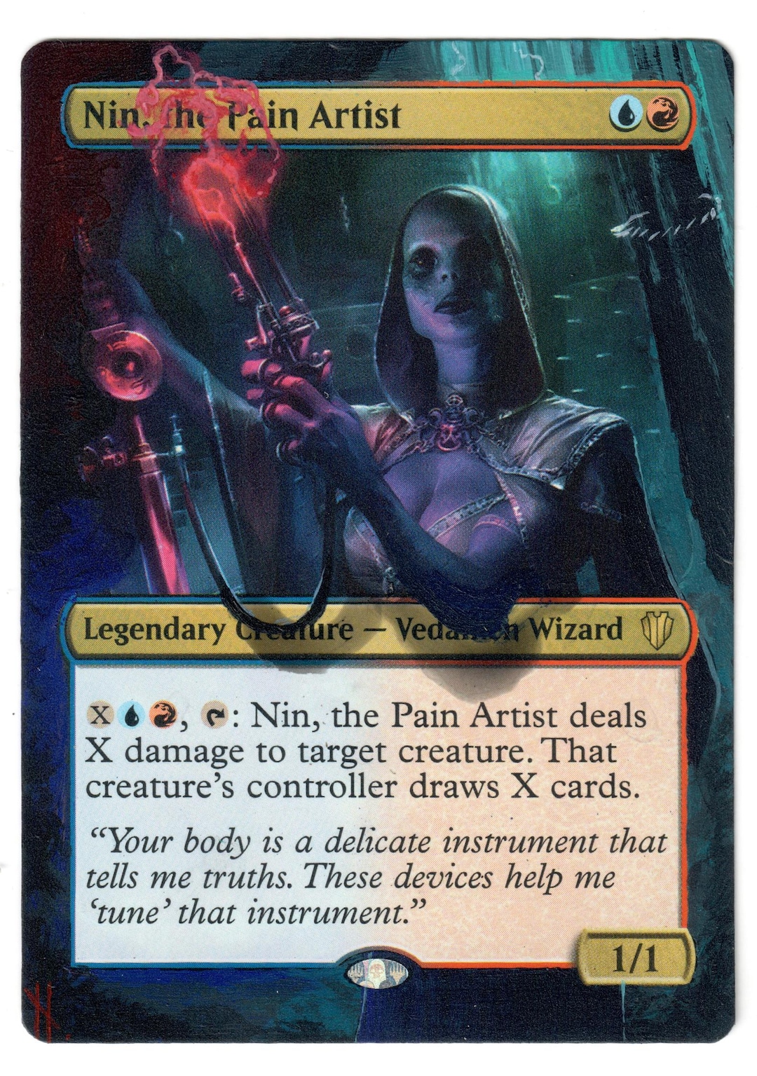 Nin the Pain Artist Bordlerless Altered Art MTG Izzet Commander Damage ...