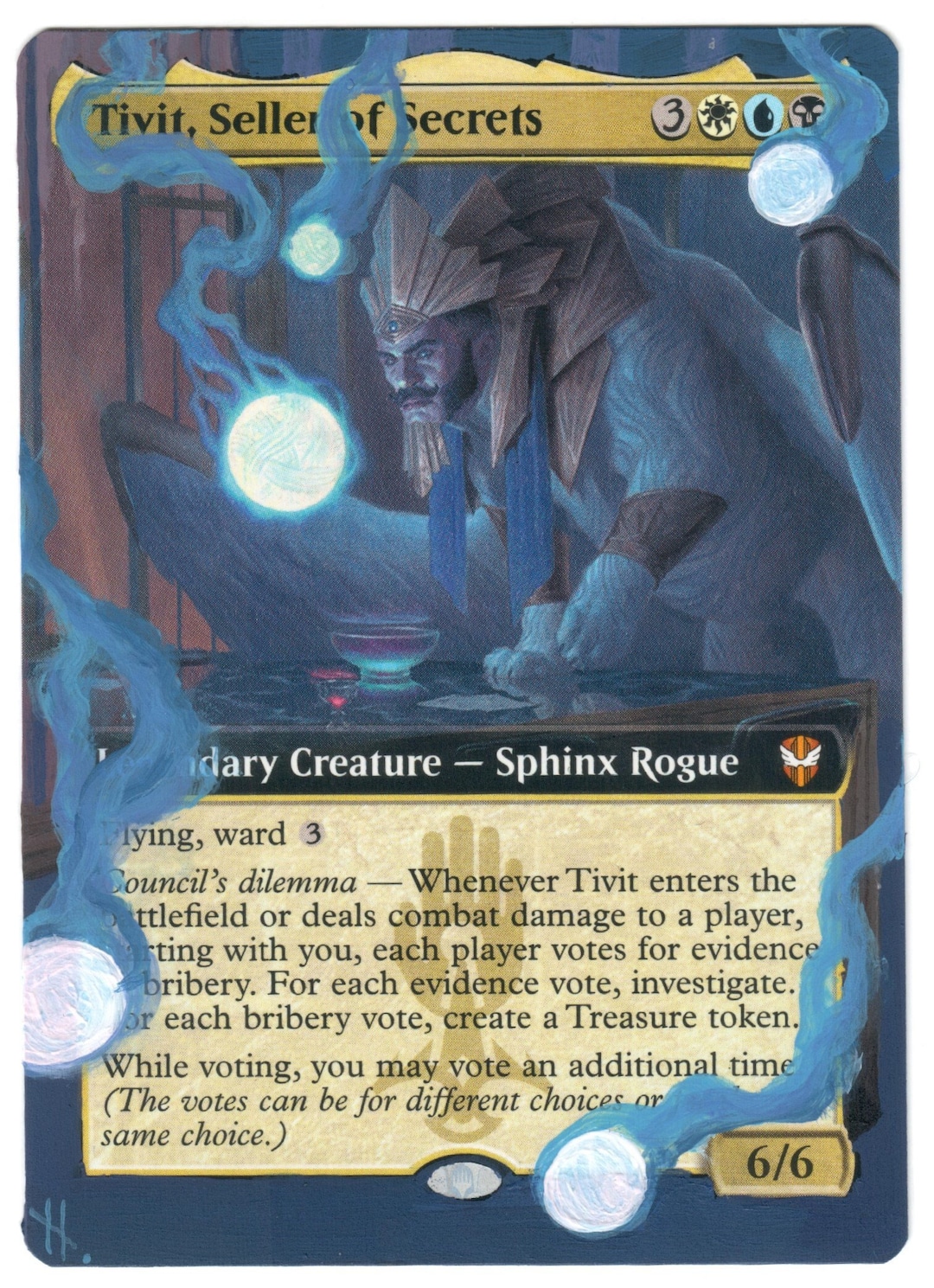 Tivit Seller of Secrets Full Altered Art MTG Magic Cedh Sphinx Esper ...