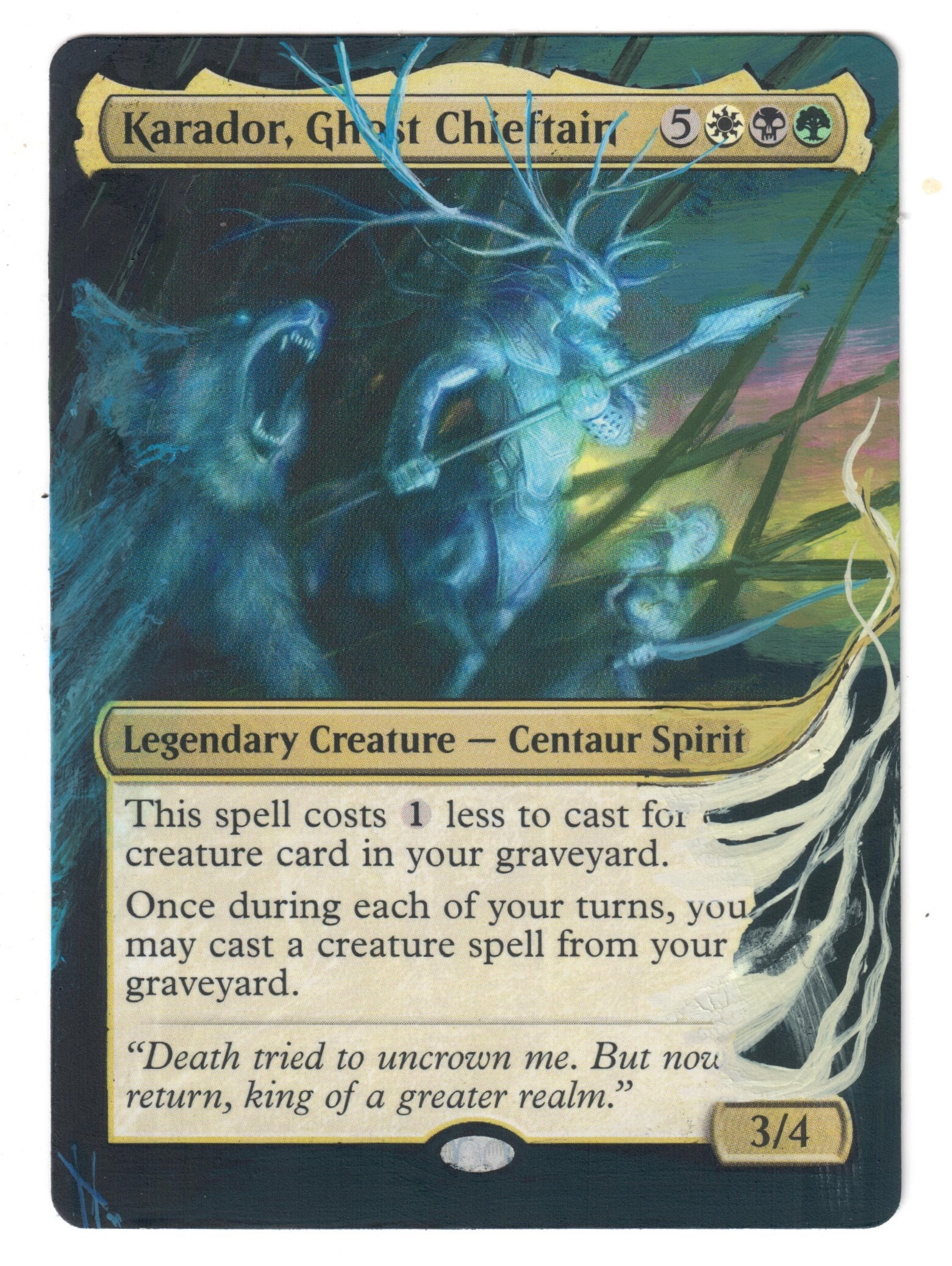 Karador Ghost Chieftain Altered Full Art MTG Magic EDH - Etsy