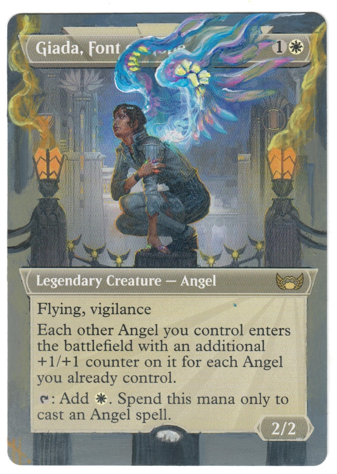 Giada Font of Hope Altered Full Art MTG Magic Borderless EDH Angel Tribal White - Etsy