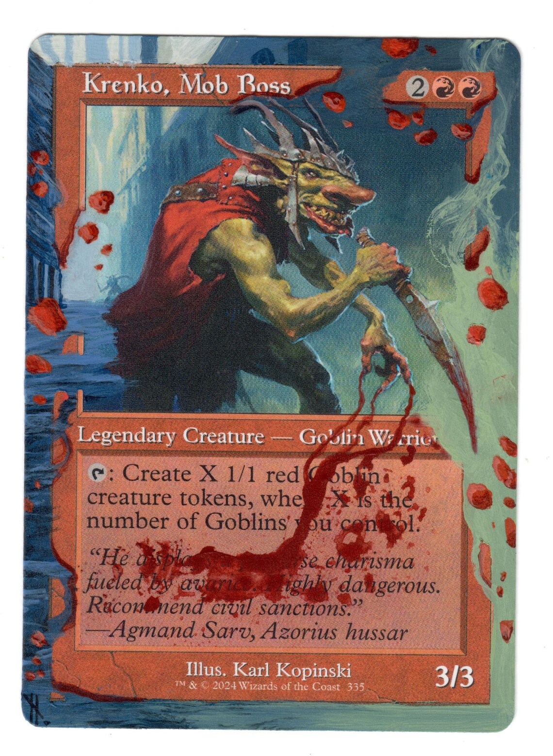 Krenko Mob Boss Altered Art Goblin Token Generator Very Strong Casual ...