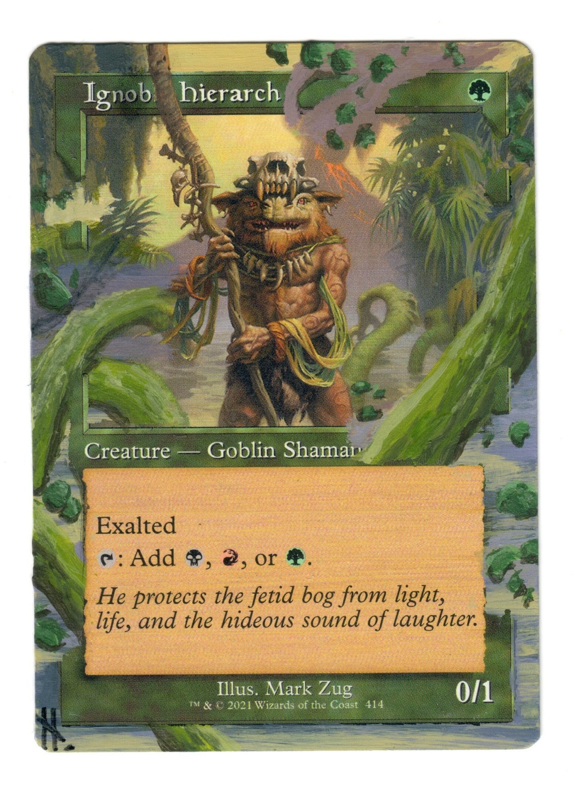 Ignoble Hierarch Altered Full Art MTG Magic Retro Borderless Mana Jund ...