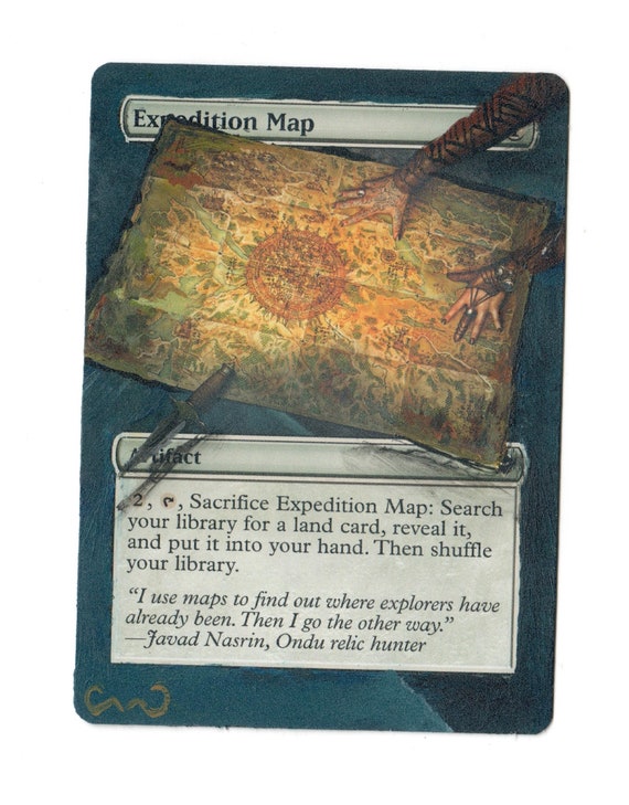 Expedition Map Altered Full Art MTG Magic Commander 2020 EDH | Etsy
