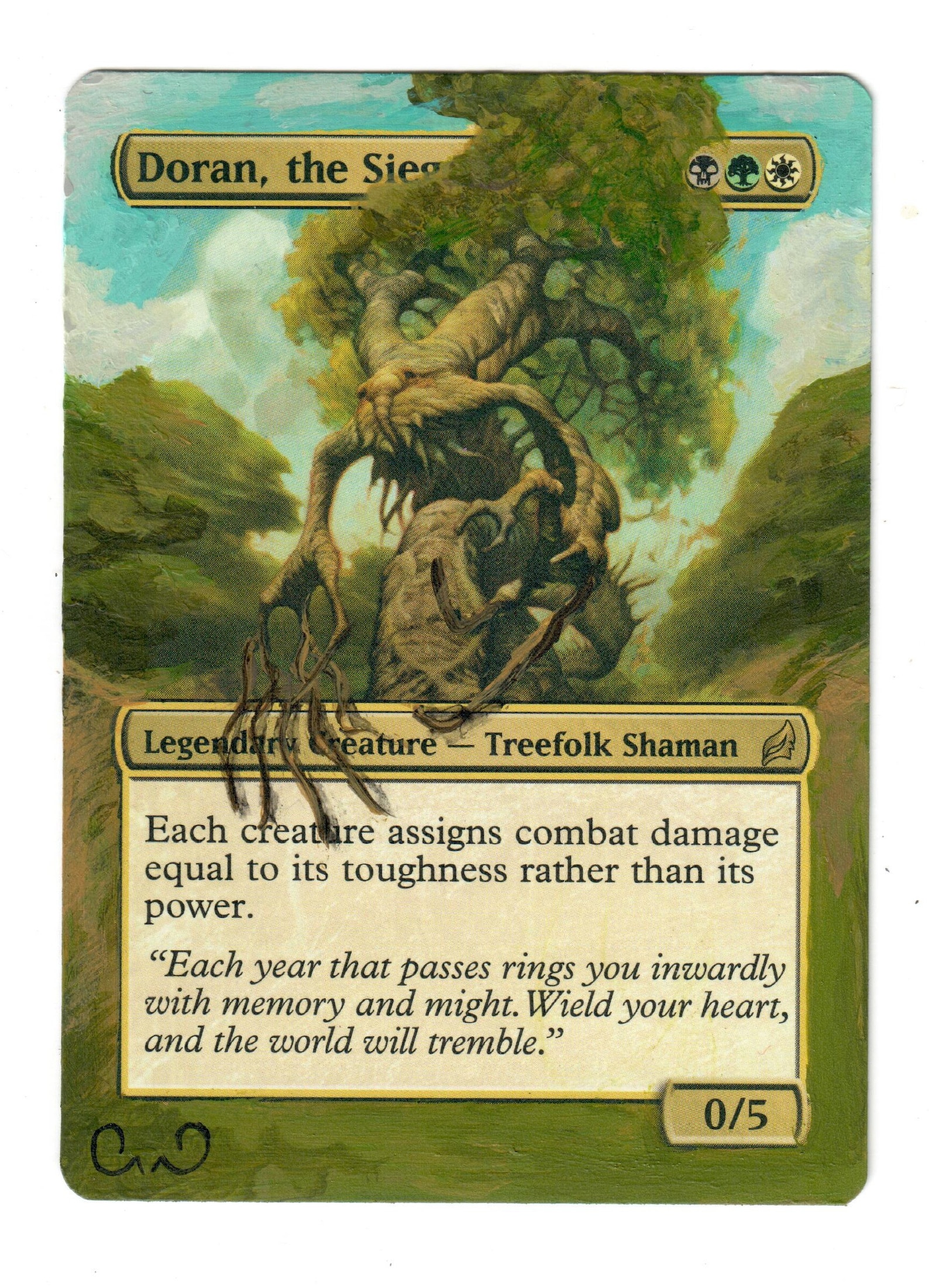 Doran the Siege Tower Altered Full Art MTG Commander EDH Treefolk ...