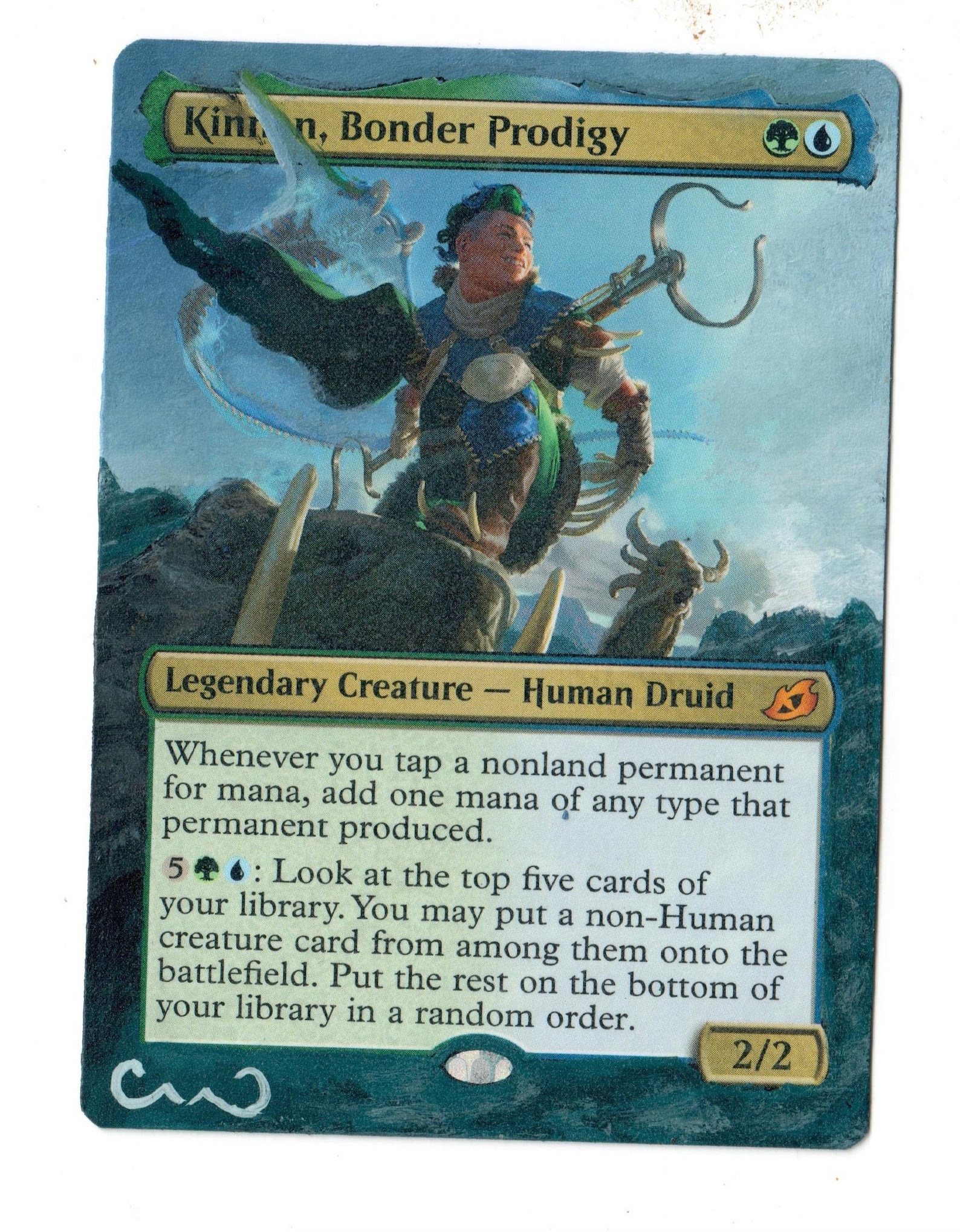 Kinnan Bonder Prodigy Altered Full Art MTG Magic Commander 2020 EDH Painted Signed Artist - Etsy