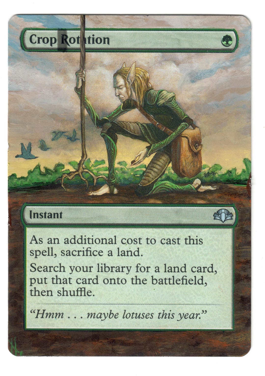 Crop Rotation Altered Full Art MTG Dominaria Remastered Lands Legacy ...
