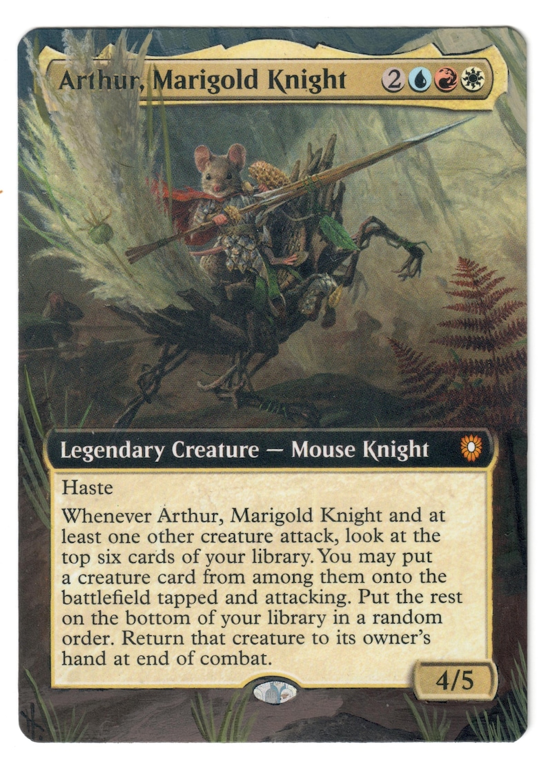 Arthur Marigold Knight Altered Full Art MTG Magic Mouse Bloomburrow ...